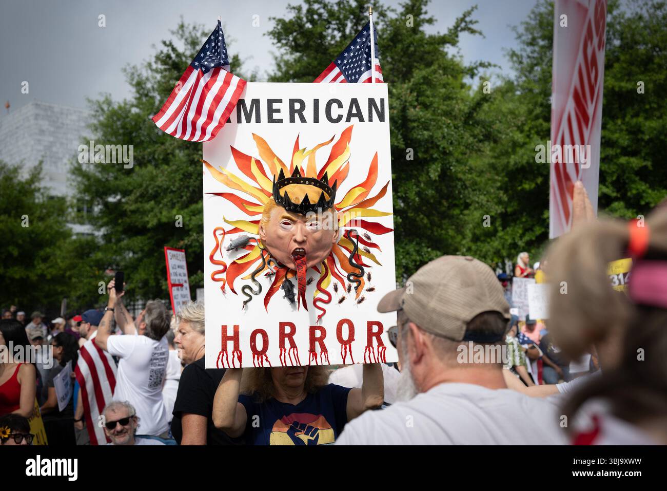 June 14, 2025, Atlanta, Georgia, USA: Thousands gather outside Georgia ...