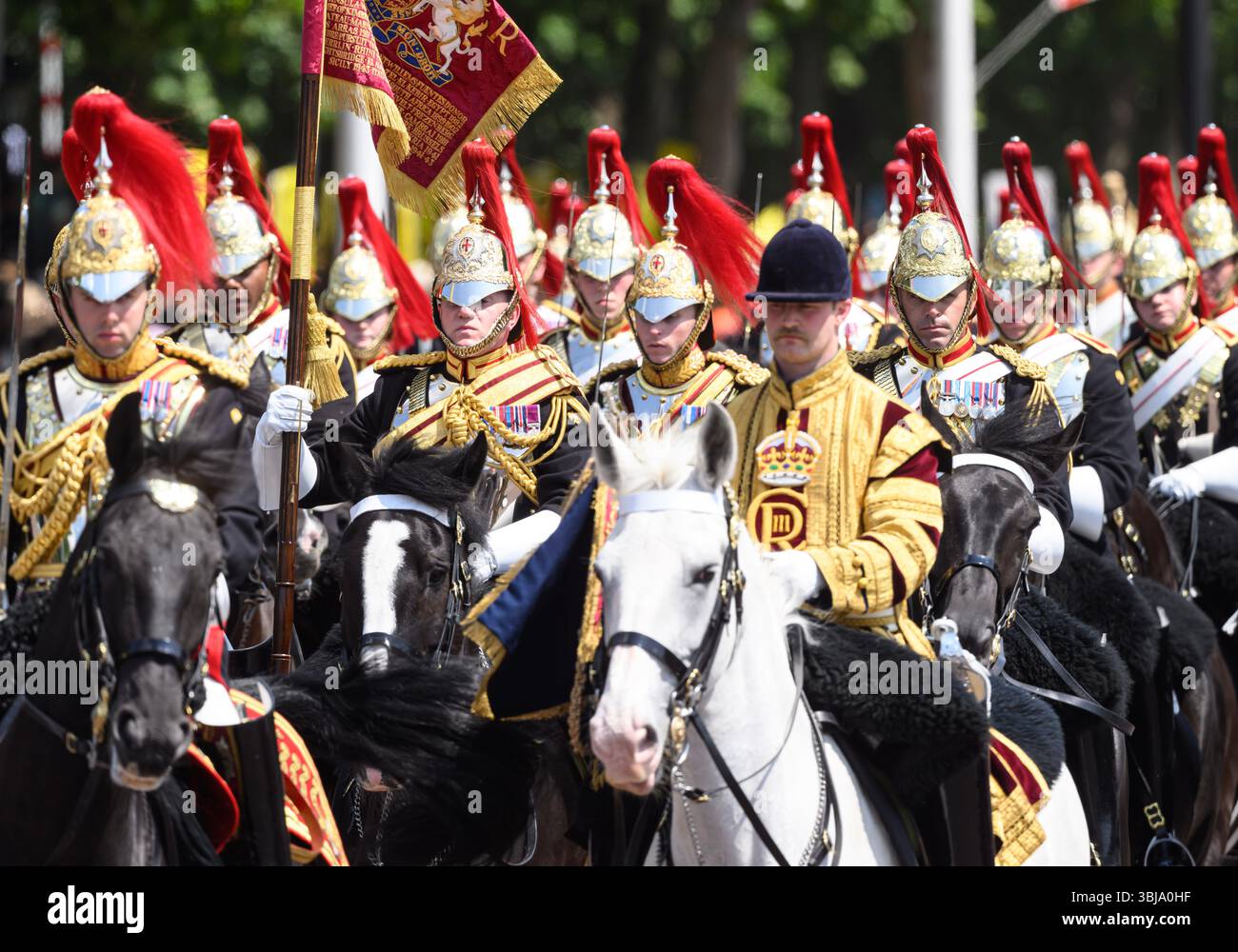 London, UK. June 14th, 2025. Cavalry attending The King’s Birthday ...