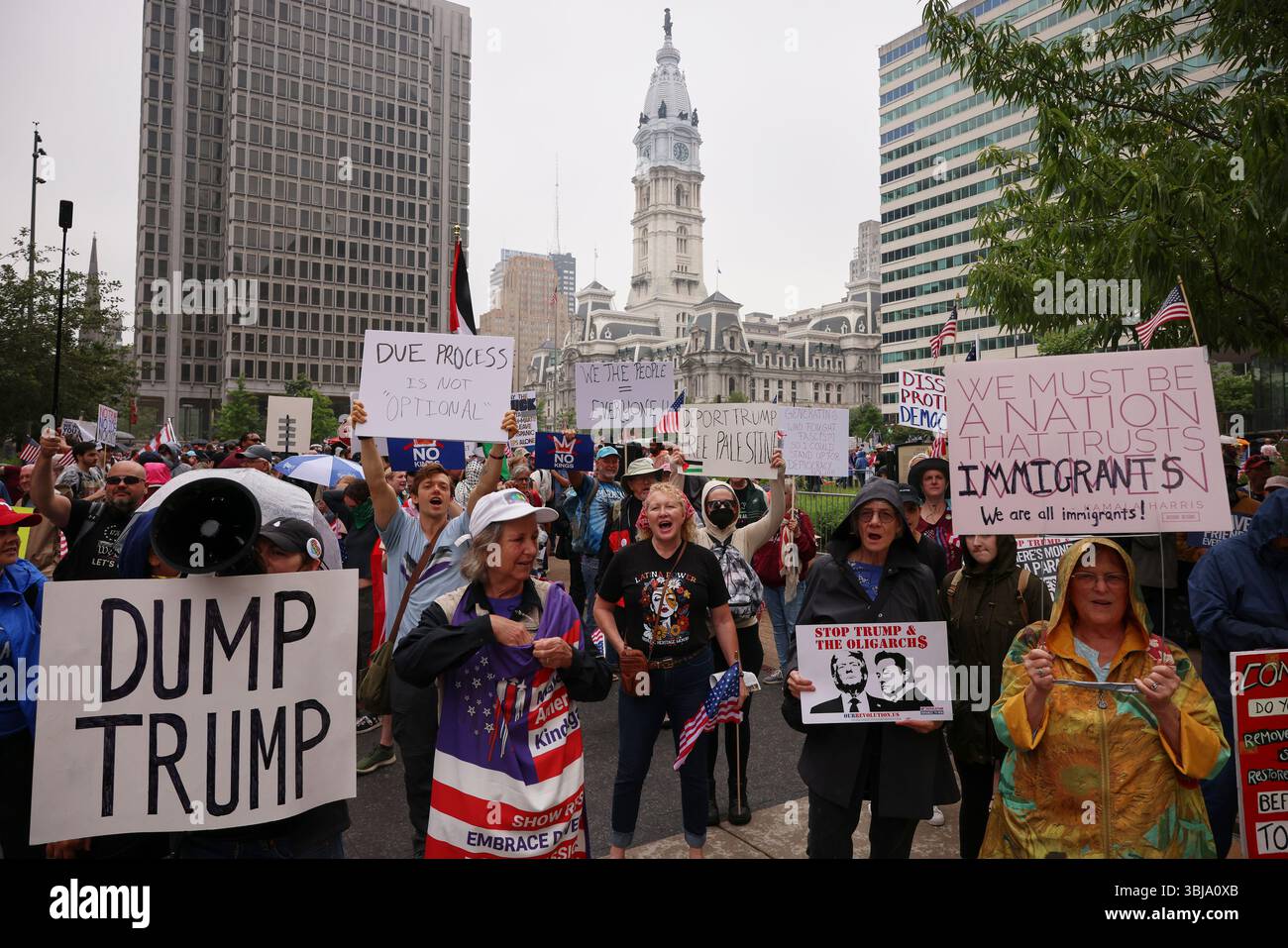 Demonstrators participate in the "No Kings" protest, Saturday, June 14 ...