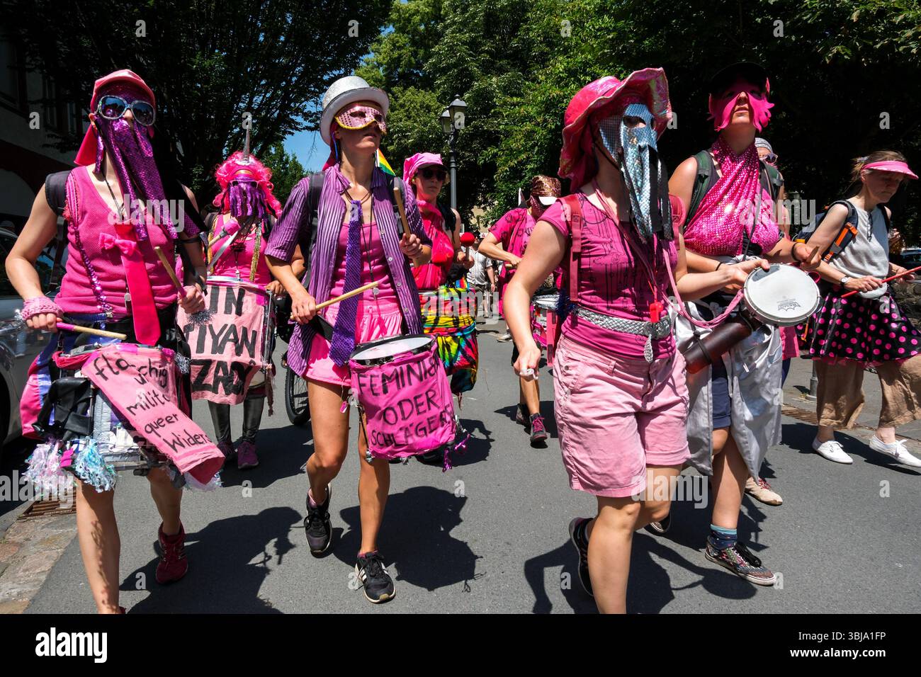 June 14, 2025, Wetzlar, Hessen, Germany: People march through the ...