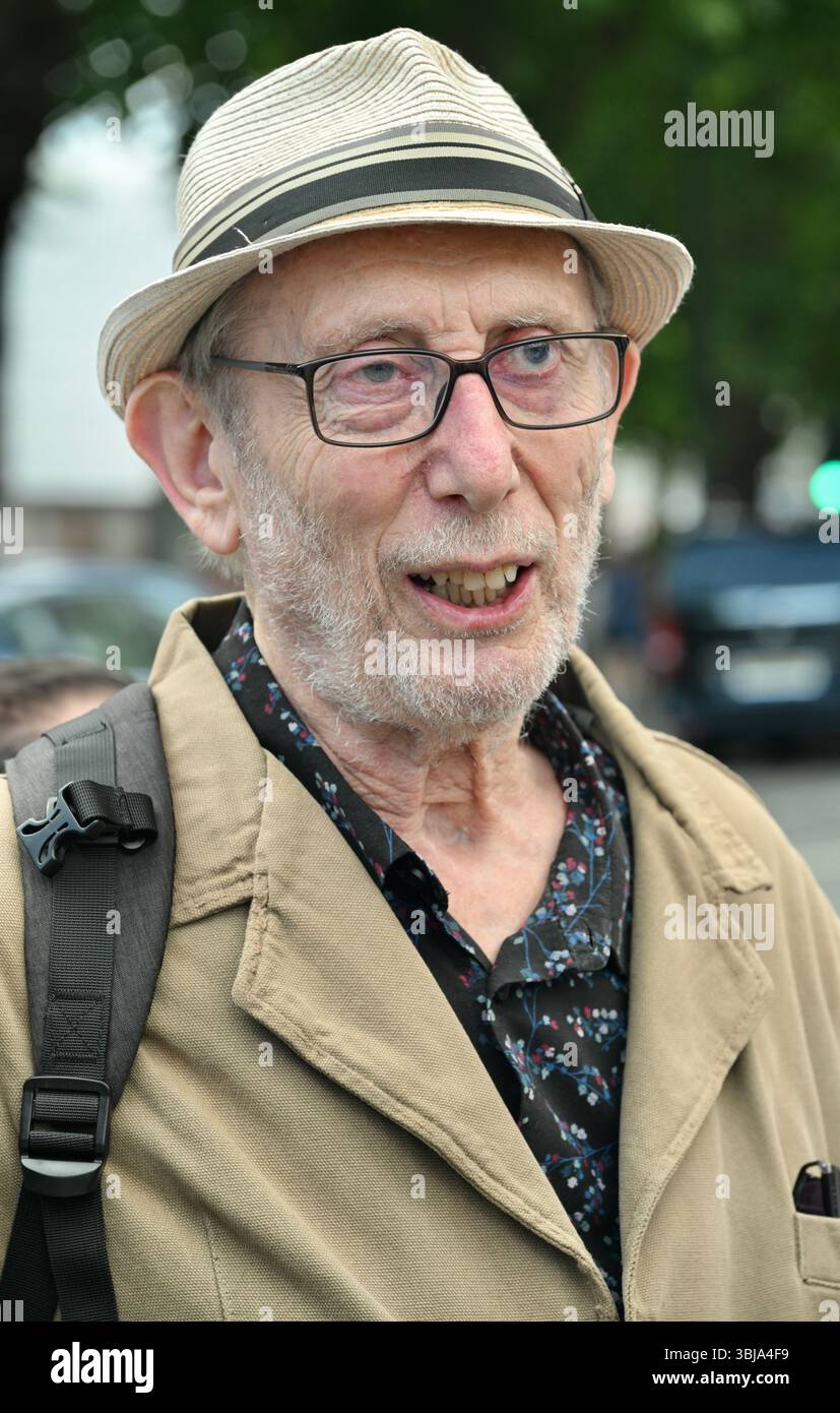 London, UK. Children's Author Michael Rosen. Stop War Don't Attack Iran ...