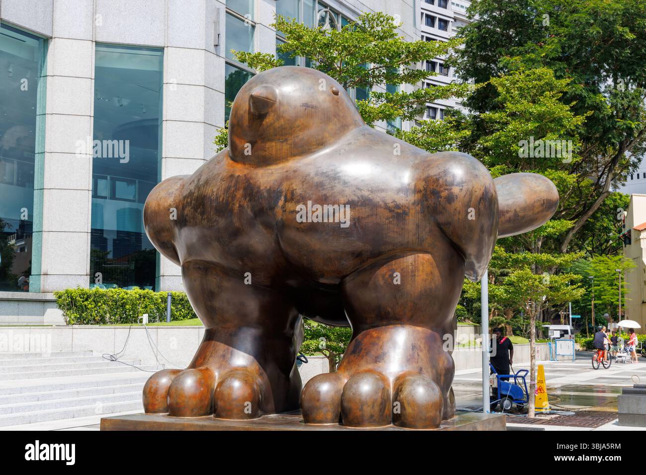 Bird by Colombian artist Fernando Botero, a bronze sculpture on the ...