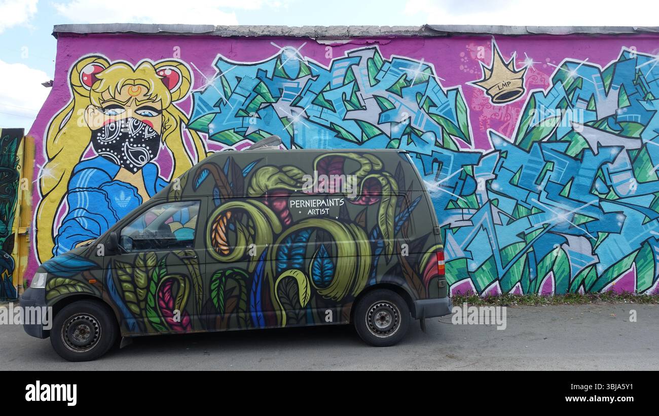 Stockholm, Sweden, June 3, 2025. Spring beast. Graffiti exhibition on ...