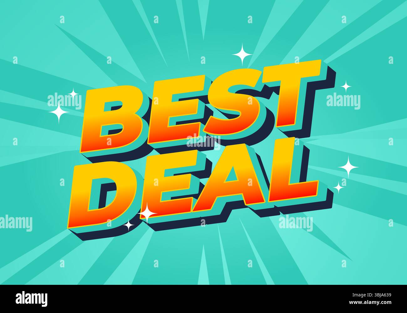 Best deal. Bright promotional design with comic style text for ...