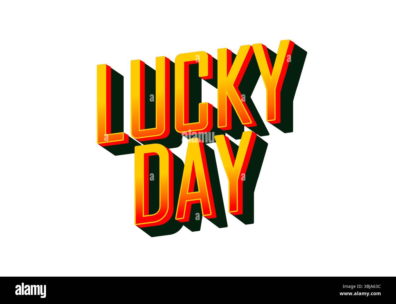 Lucky day. text effect design with bold font for promotional event ...