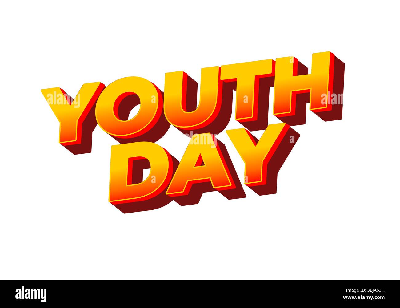 youth day text effect design in bold fonts Stock Vector Image & Art - Alamy