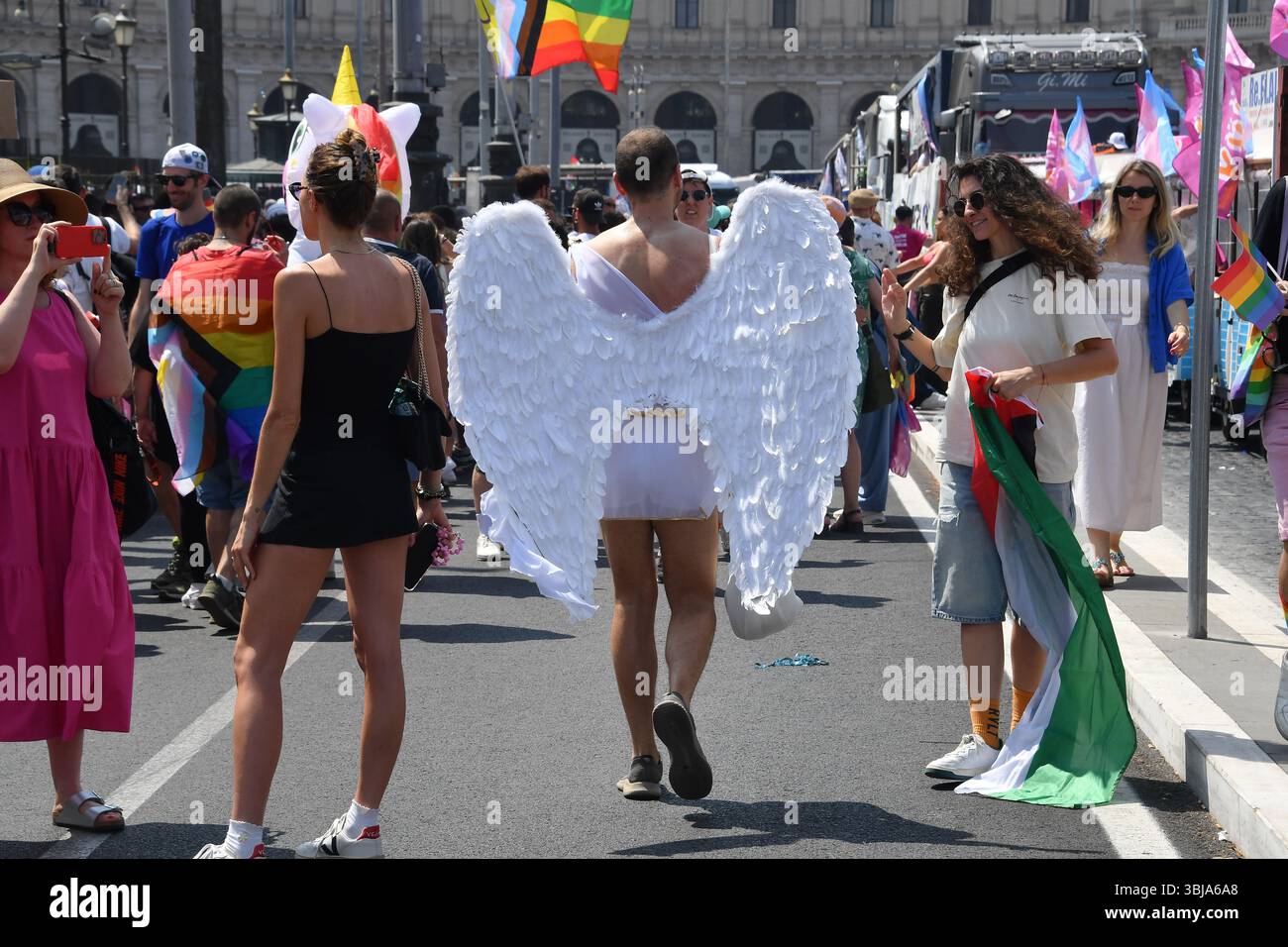 Rome, Italy. 14th June, 2025. Rome, Rome Pride 2025, In the photo: Rome ...