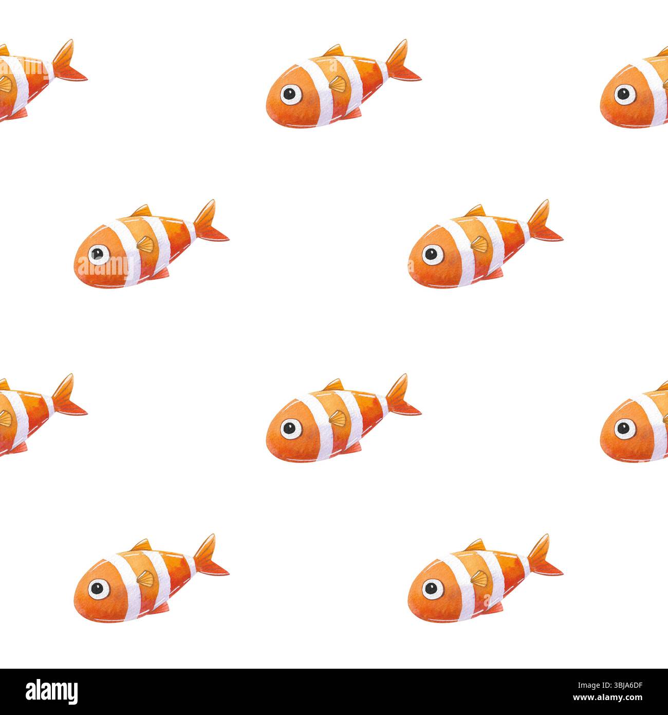 Pattern marine animals fish Cut Out Stock Images & Pictures - Alamy