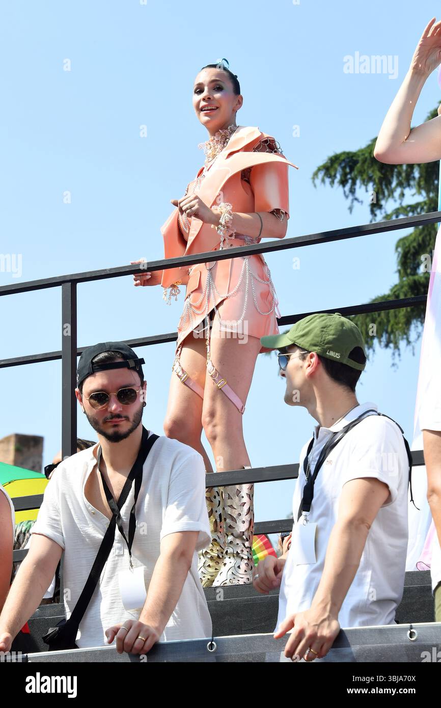 Rome, Rome Pride 2025, In the photo: Rose Villain Stock Photo - Alamy