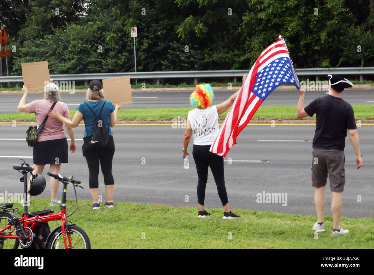 Bethesda, MD, USA. 14th June, 2025. View of the No Kings Anti-Trump ...