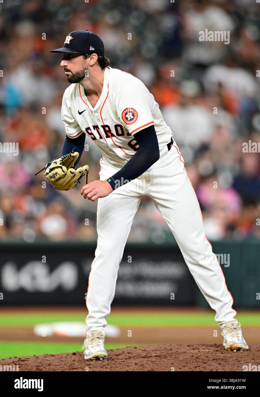 Houston Astros relief pitcher Bennett Sousa (62) in the seventh inning ...