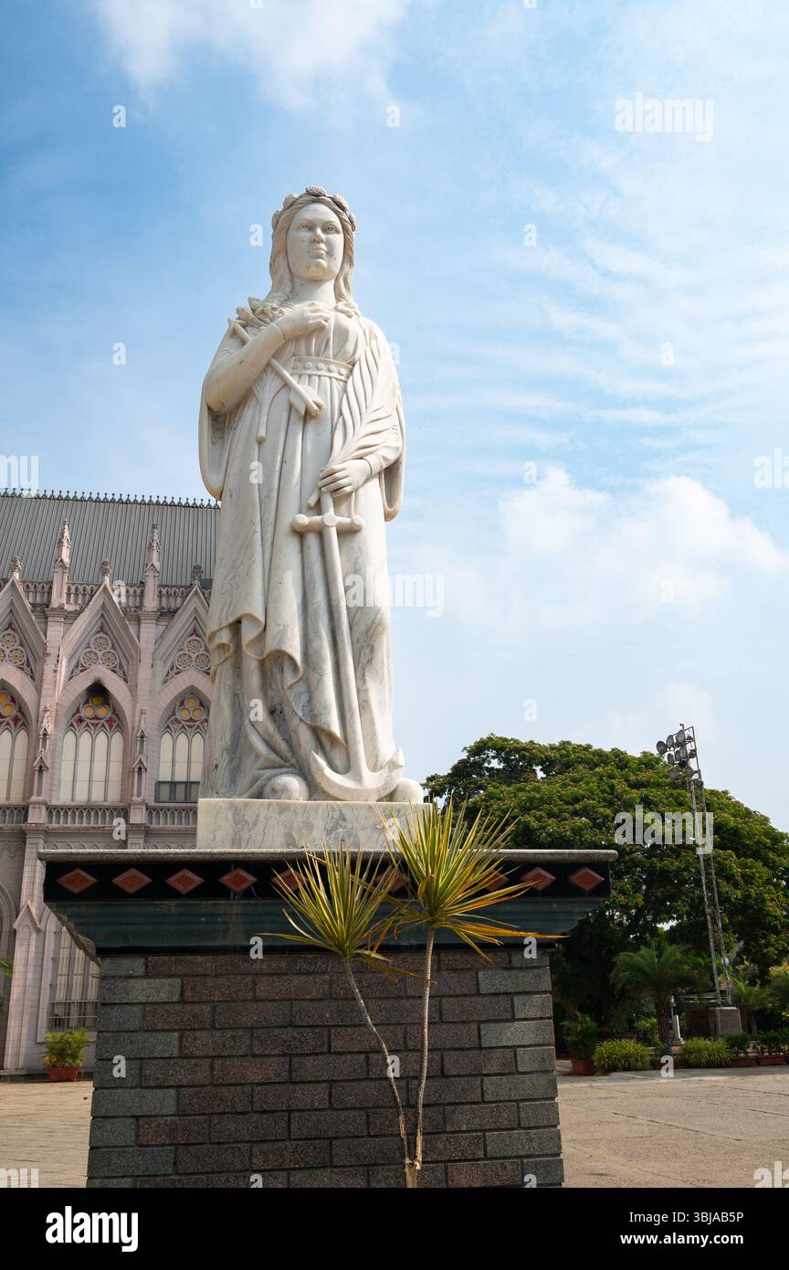 Saint Philomena Statue, Virgin And Martyr, Catholic Church Of Mysore, India, Saint Joseph ...
