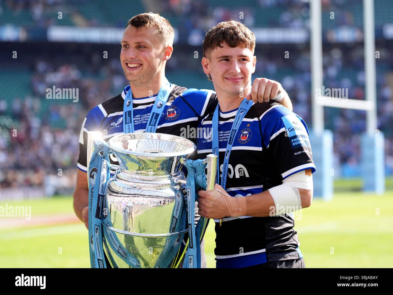 Bath Rugby's Tom Carr-Smith (left) and Bath Rugby's Ciaran Donoghue ...