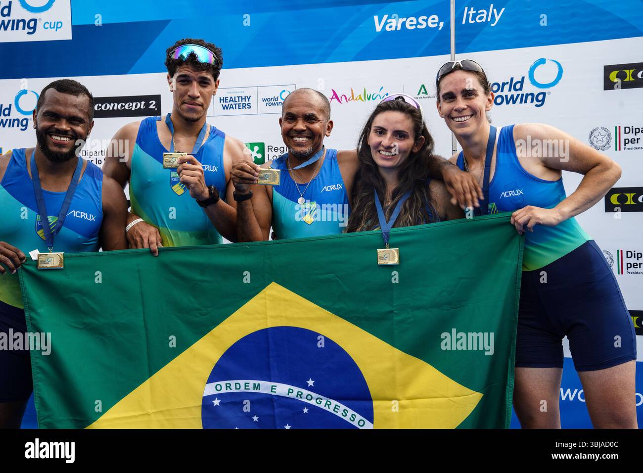 Varese, Italy. 14th June, 2025. Marcela Teixeira Da Silva, Alilna Dumas, Gabriel Mendes De Souza ...