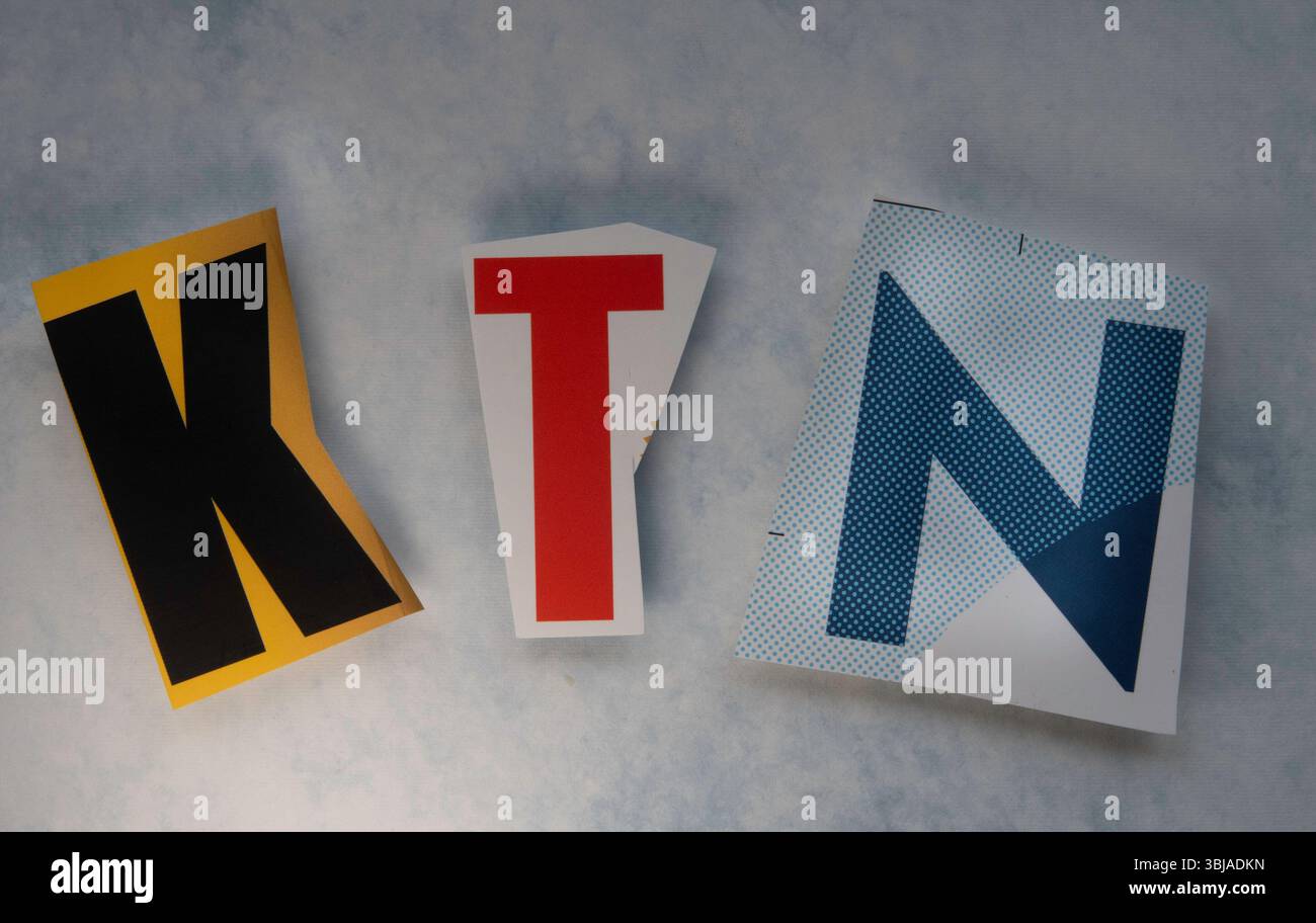 KTN "Known Traveler Number" using cut-out paper letters in the ransom ...