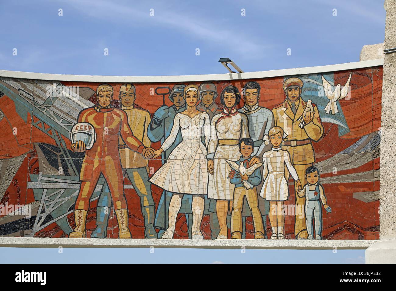 Space exploration depicted on the Zaisan Memorial in Ulaanbaatar Stock ...