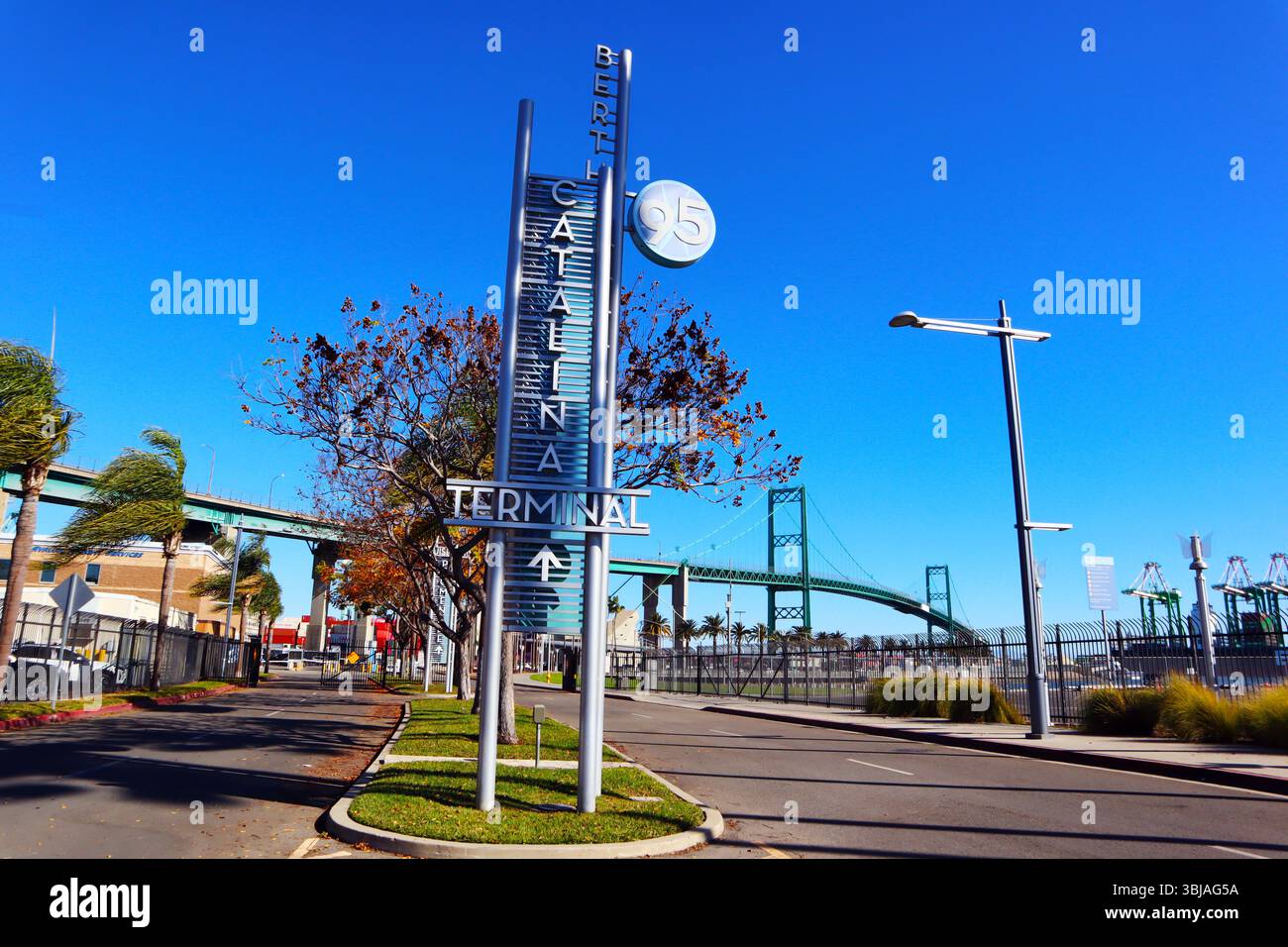 San Pedro (Port of Los Angeles), California: Catalina Terminal Sign ...
