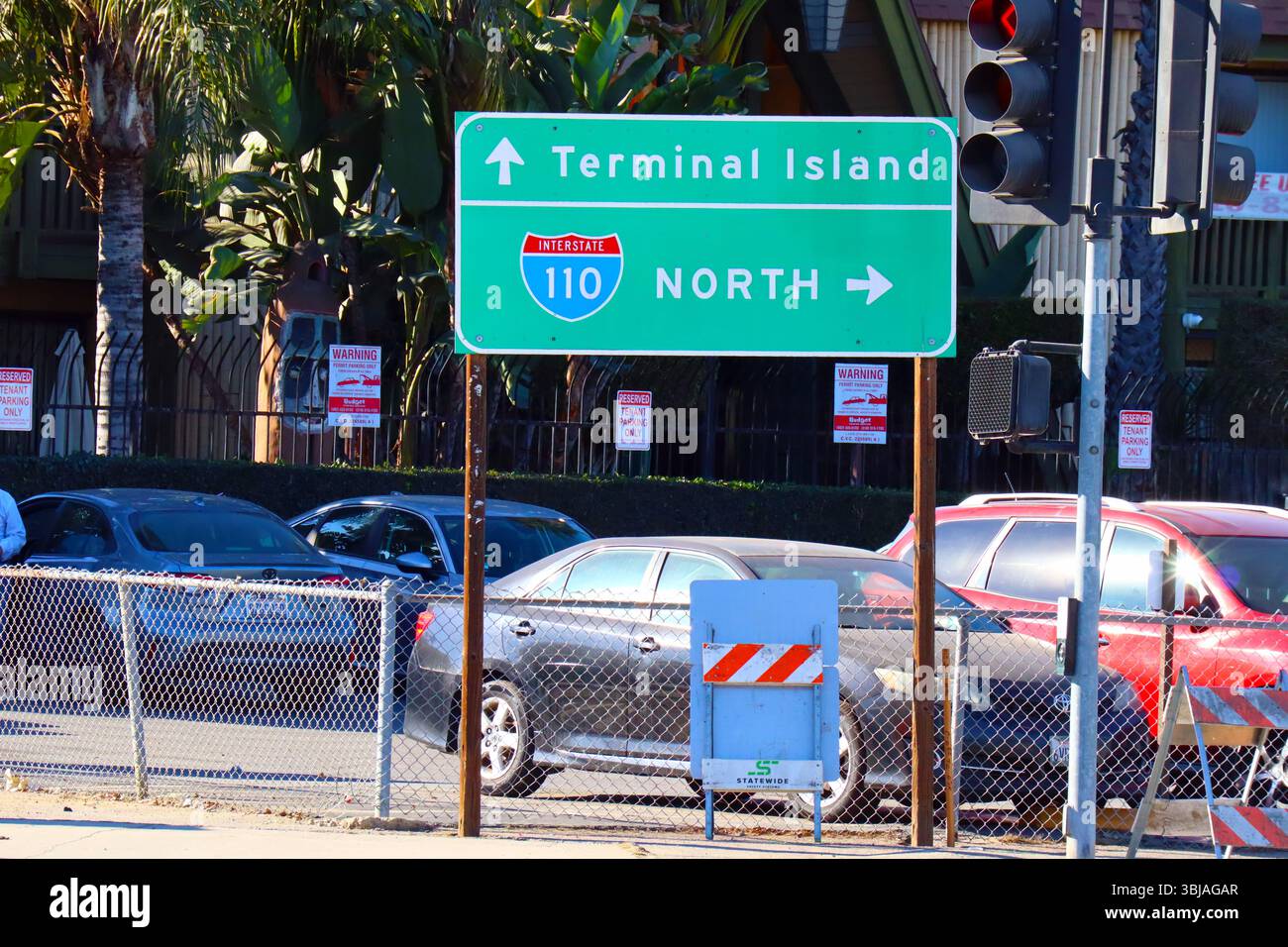 San Pedro (Port of Los Angeles), California: Road Sign Indicating ...