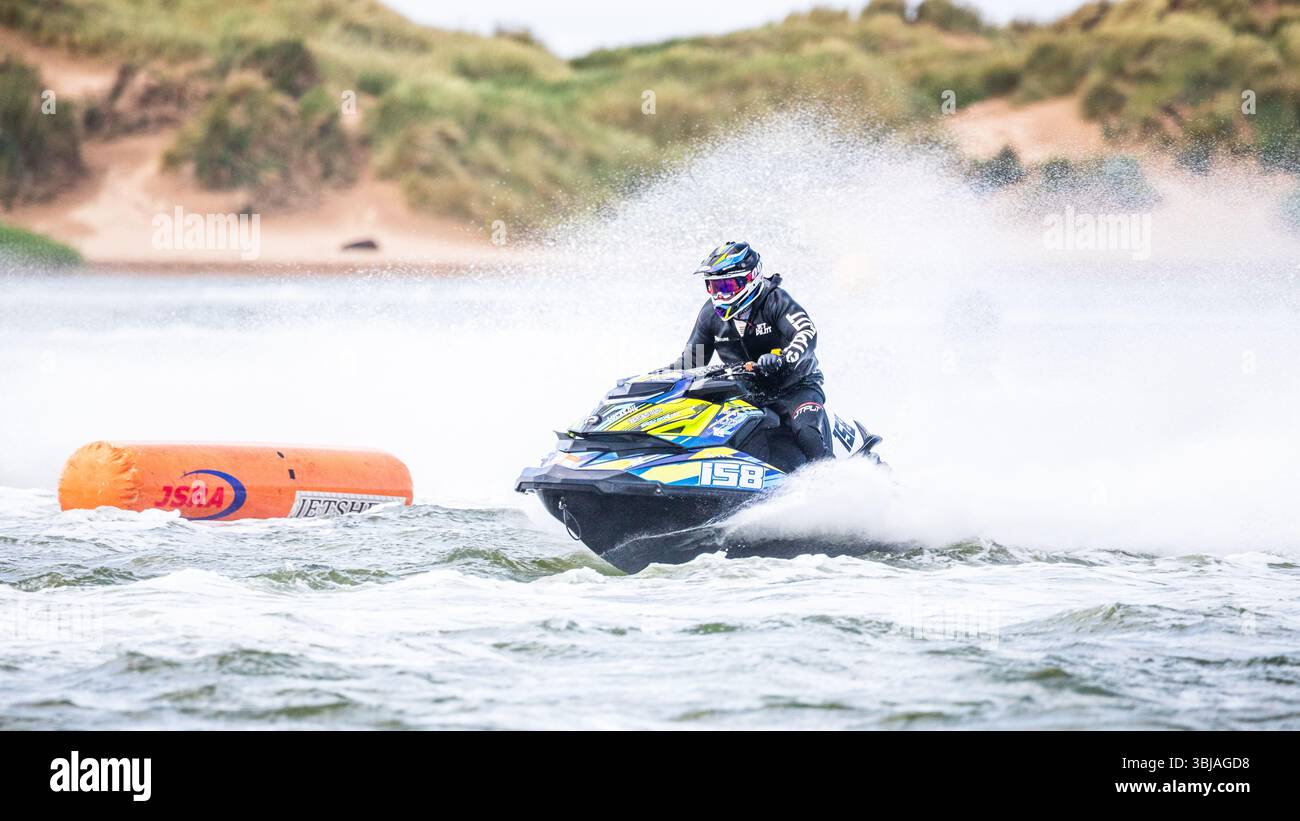 A rider on his jet ski racing in round 3 of the British Jet Ski racing ...