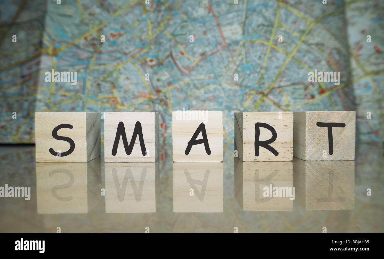 Wooden block with the word smart written on it. The blocks are arranged ...
