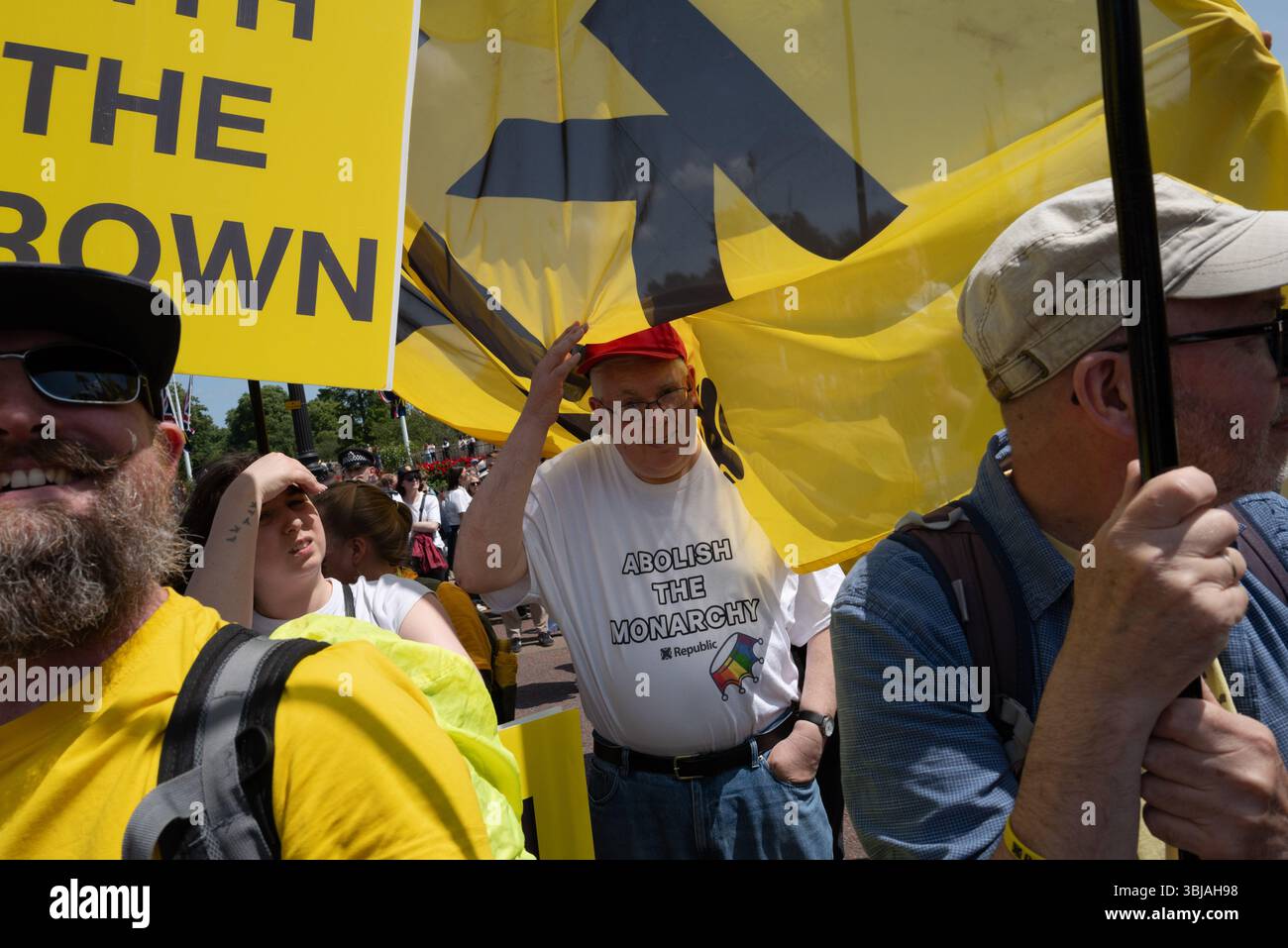 A small group from Republic stages a visible protest during today’s ...