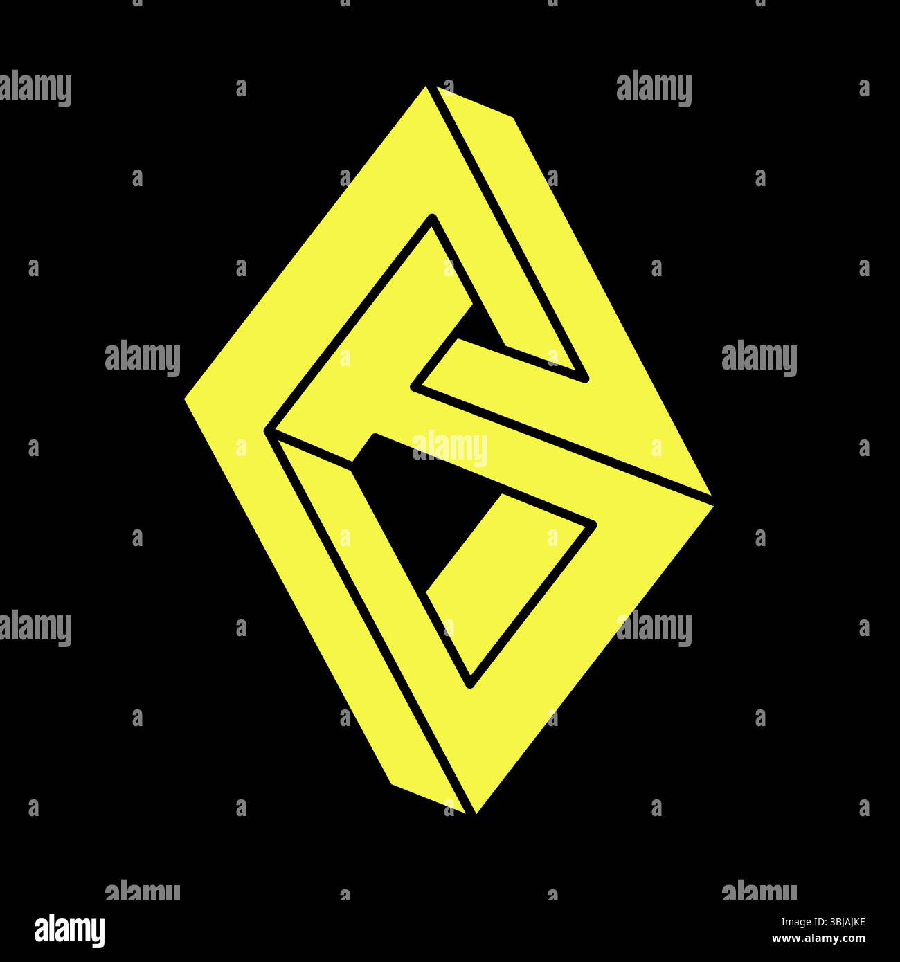 Optical illusion shapes. Escher paradox. Impossible objects. Sacred ...