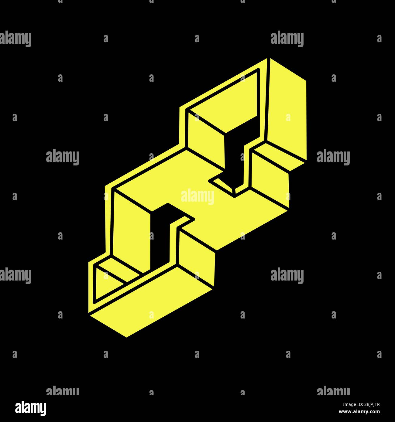 Optical illusion shapes. Optical art object. Impossible figures. Sacred geometry. Optical art ...