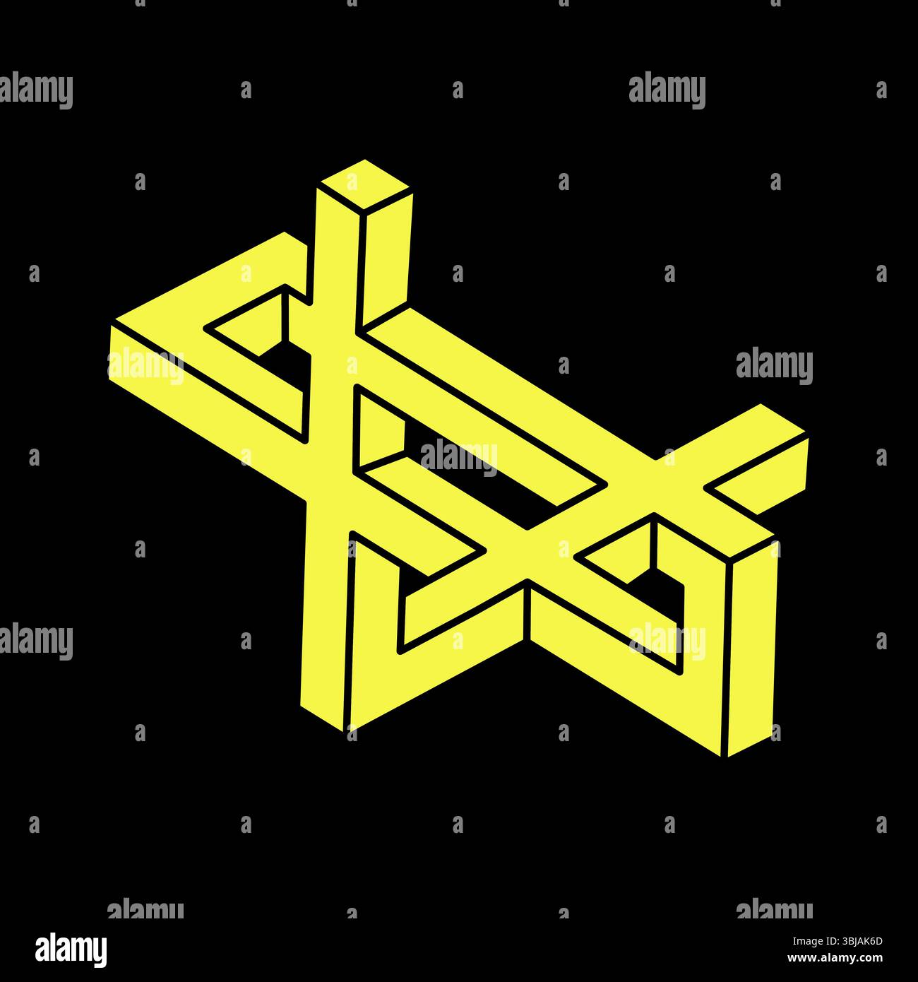 Optical illusion objects. Escher paradox. Impossible shapes. Web design ...