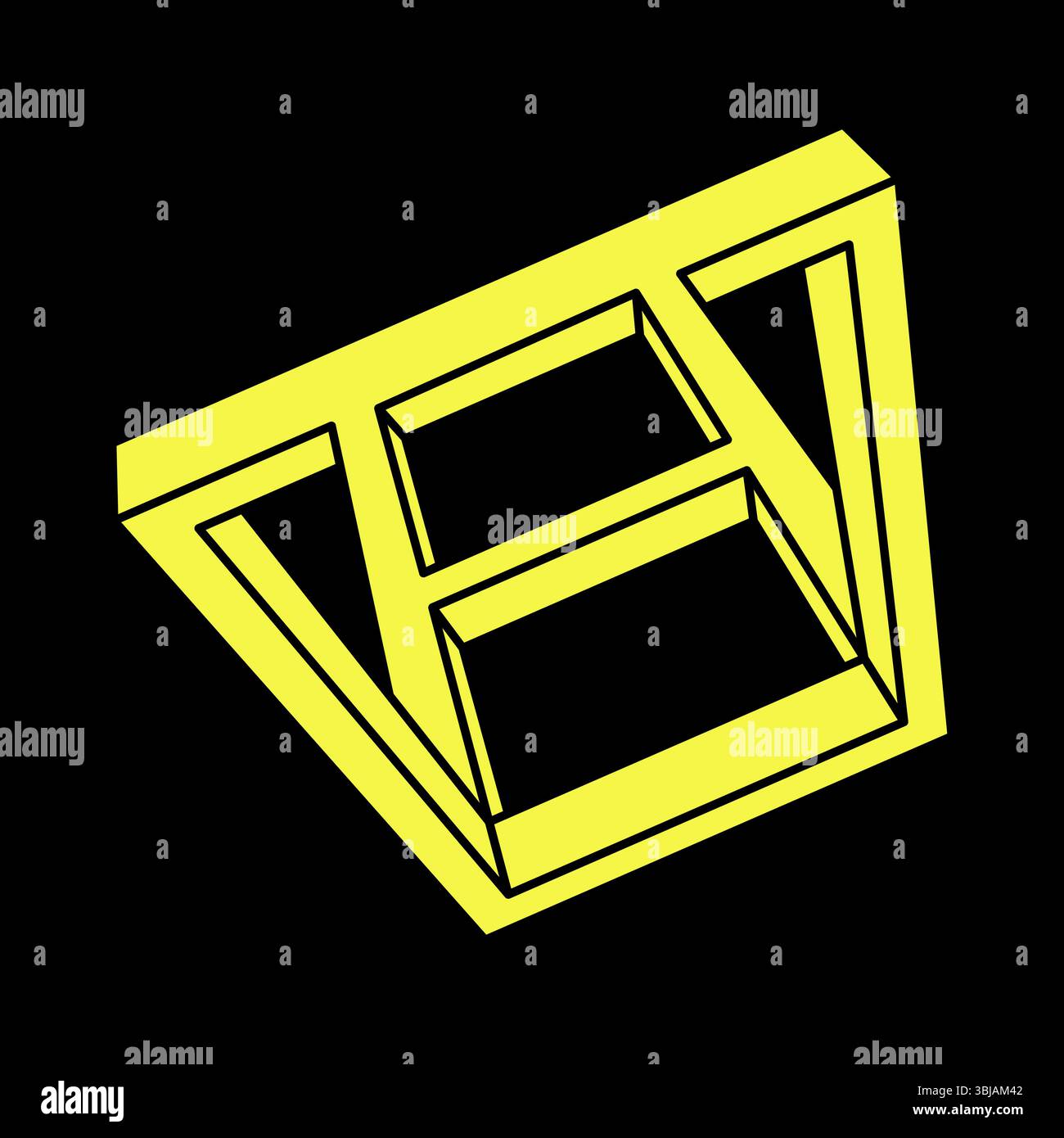 Optical illusion shapes. Escher style. Geometry. Optical art object. Impossible figures Stock ...