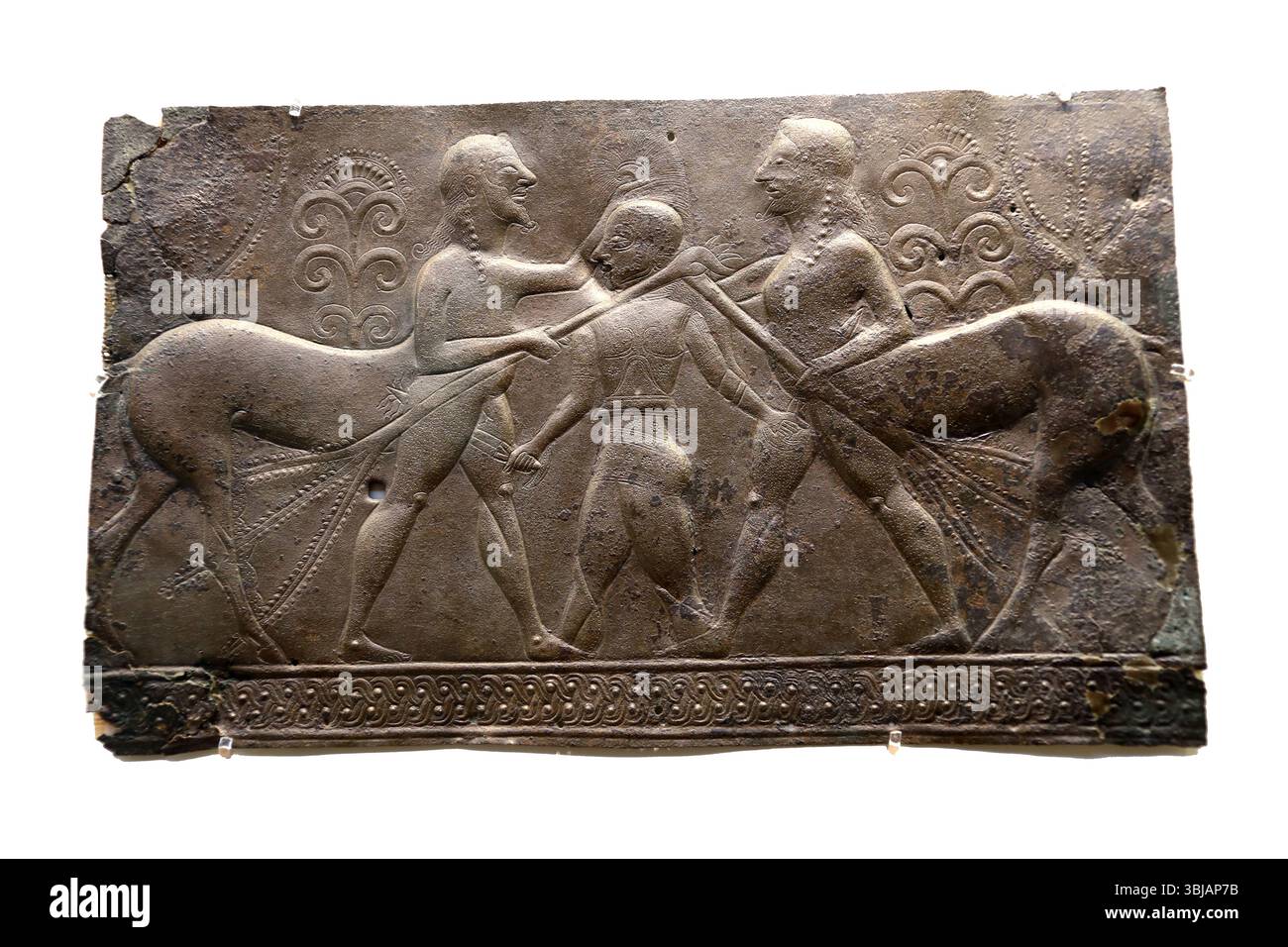 Greek Bronze Sheet of the Archaic Period Decorated with Hammered ...