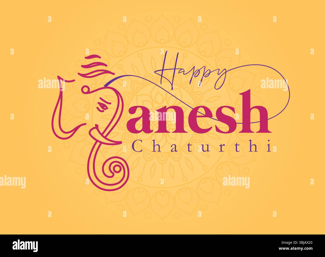 A creative depiction of Ganesh Puja showcasing Lord Ganesha in a ...