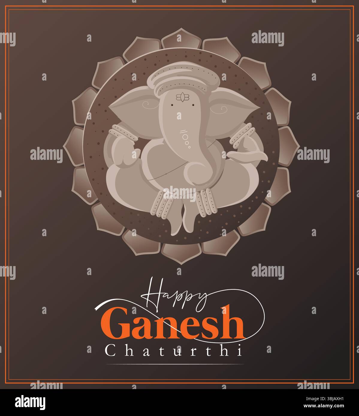 A creative depiction of Ganesh Puja showcasing Lord Ganesha in a ...