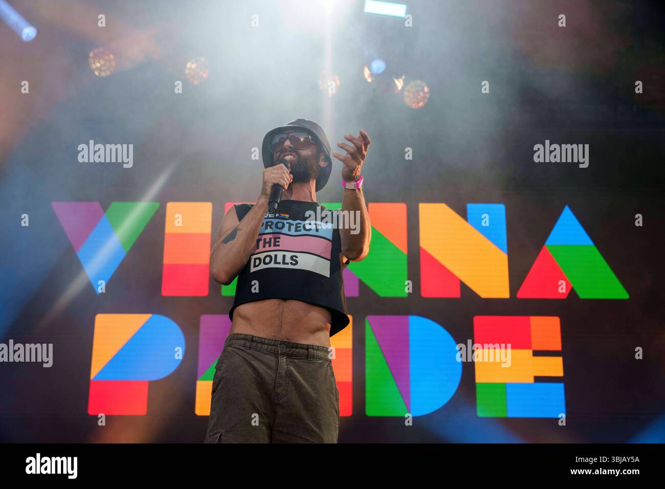 CONCHITA WURST, Eurovision Song Contest winner 2014, performing ...