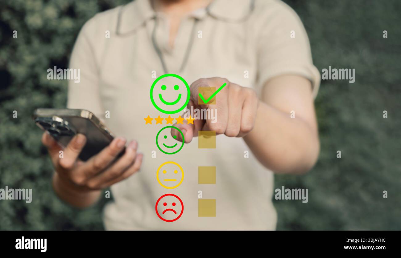 Customer service satisfaction survey concept Rating Customer ...