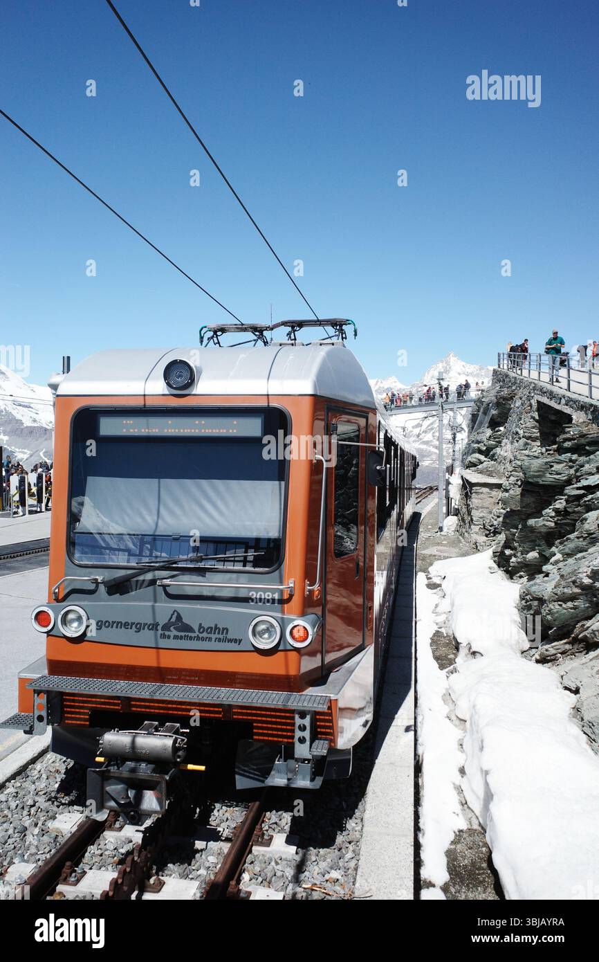 Zermatt train station hi-res stock photography and images - Alamy