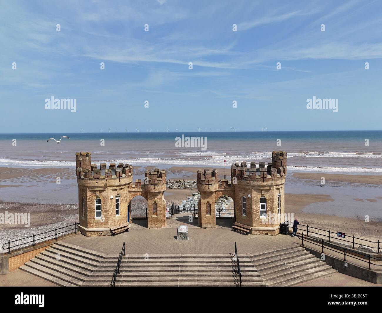 aerial view of Pier Towers, Withernsea victorian pier Tourist ...