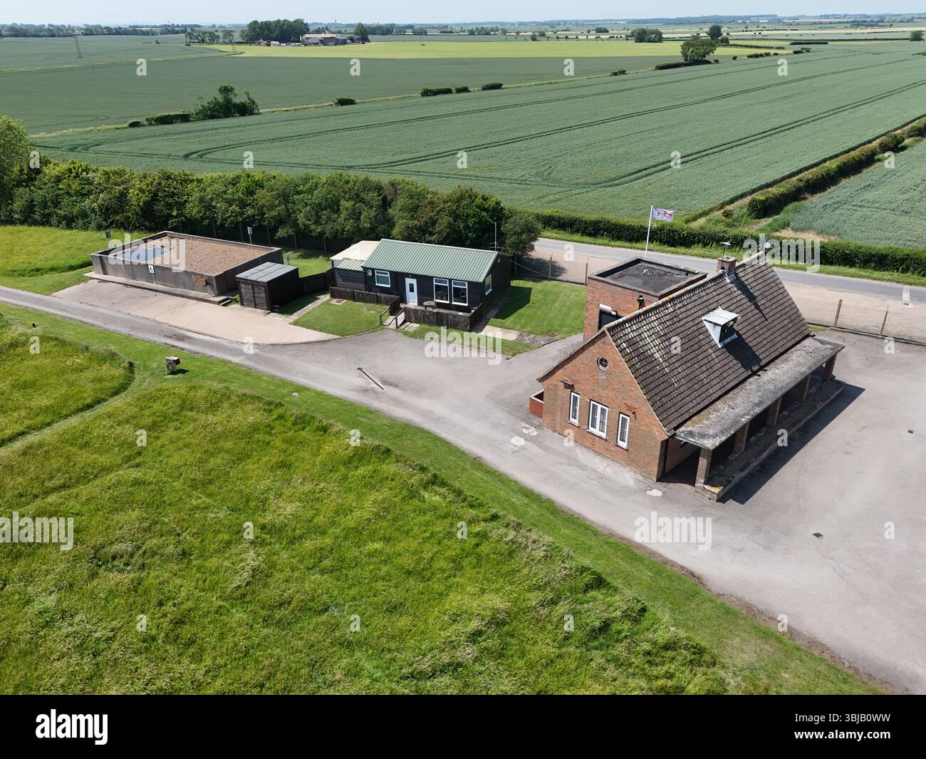 aerial view of RAF Holmpton a former Royal Air Force Cold War nuclear ...