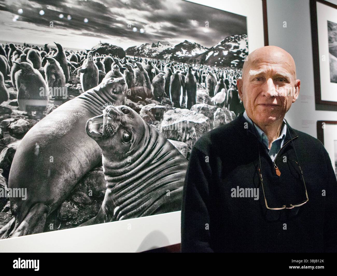 Brazilian photographer Sebastiao Salgado at the press preview of his ...