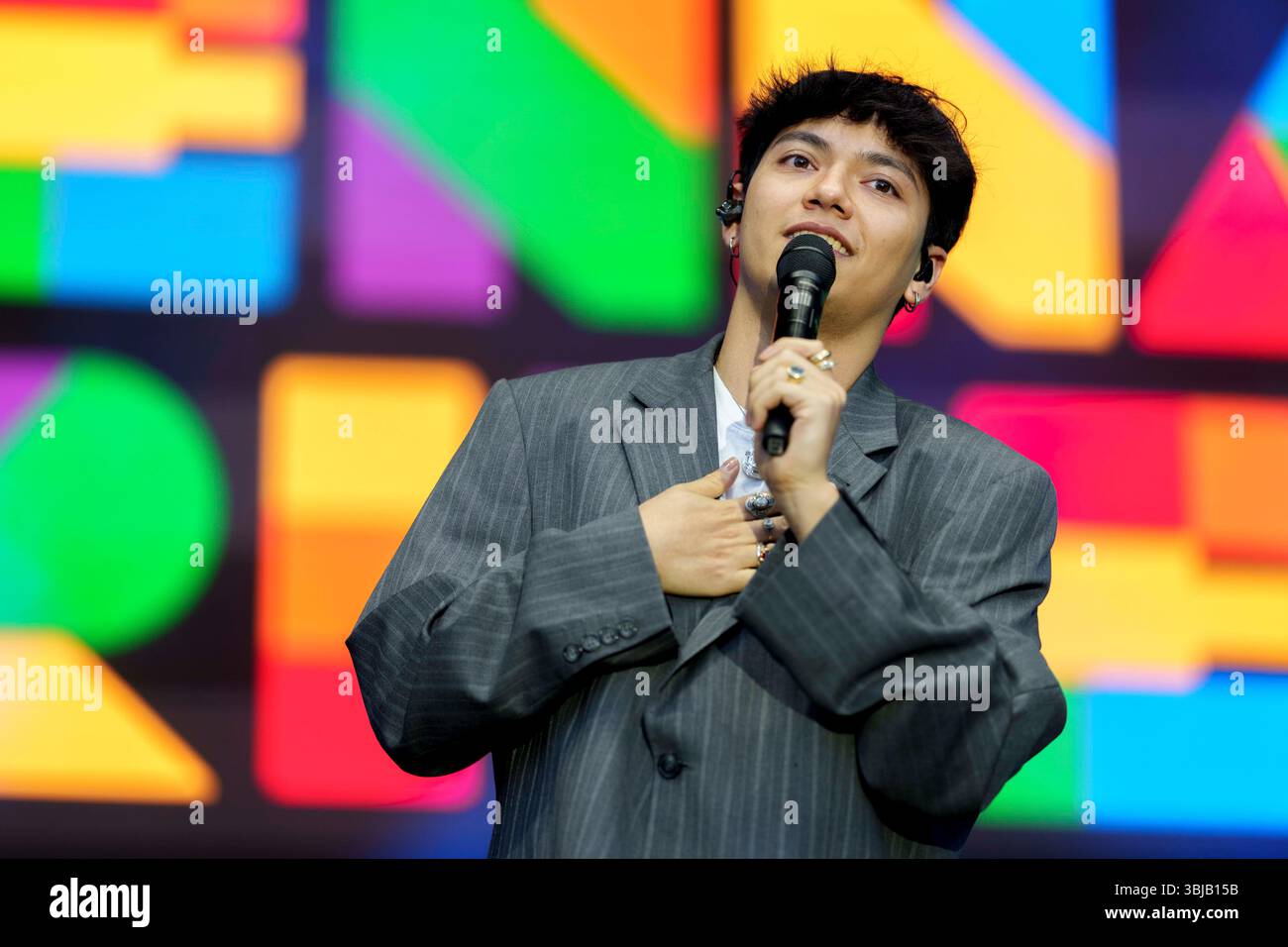 JJ, Eurovision Song Contest winner 2025, performing his song Wasted ...