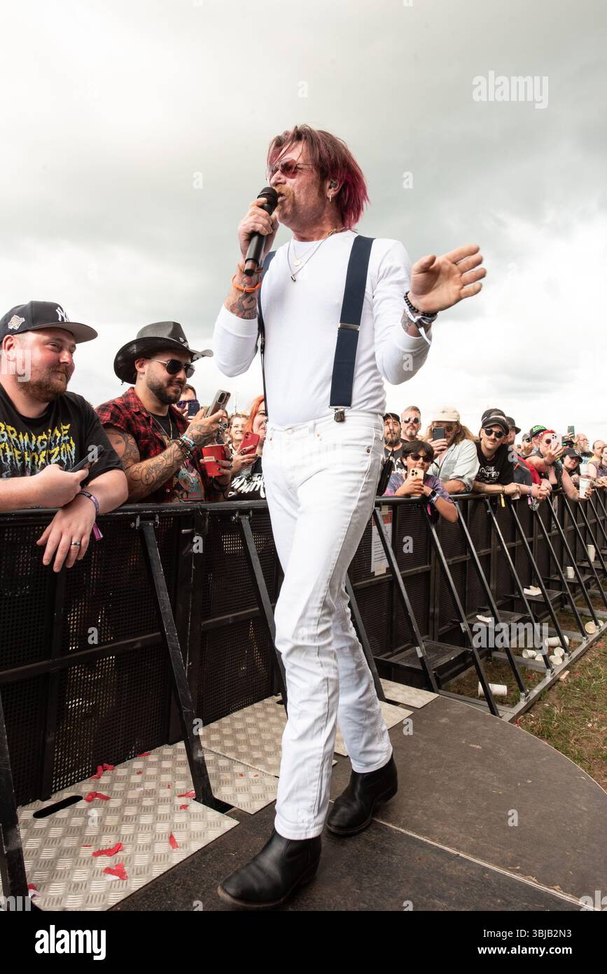 Donington, England. 14th June 2025. Fun on and off stage with Eagles of ...