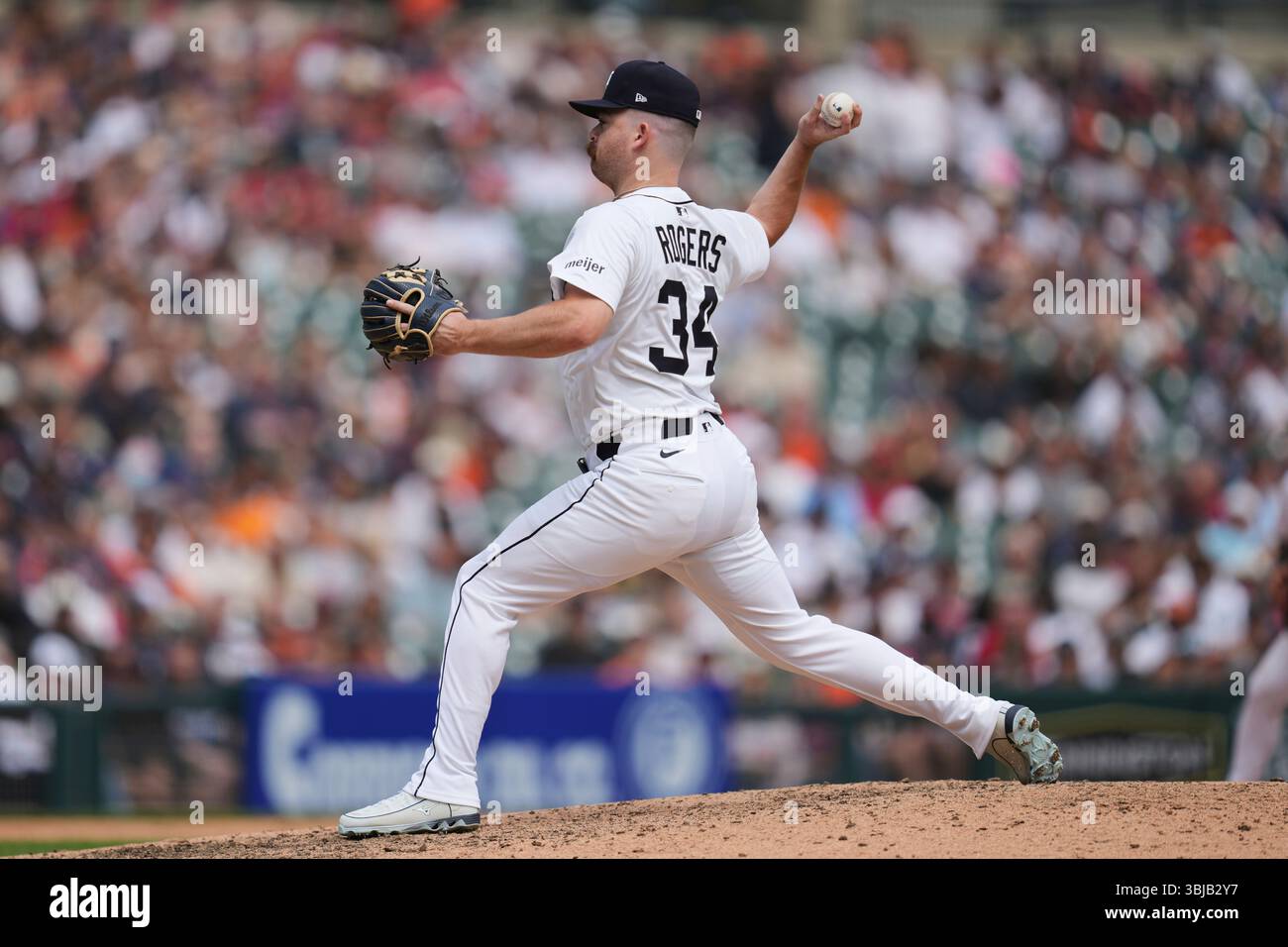 Detroit Tigers pitcher Jake Rogers throws against the Cincinnati Reds ...