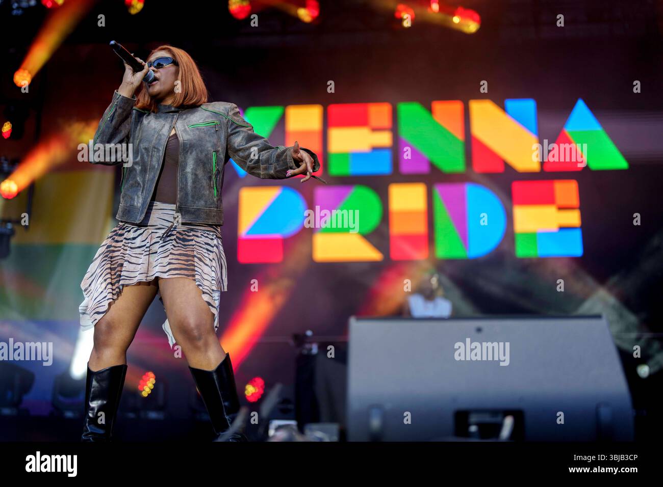ROSE MAY ALABA performing following the 29. Vienna Pride parade, taking ...