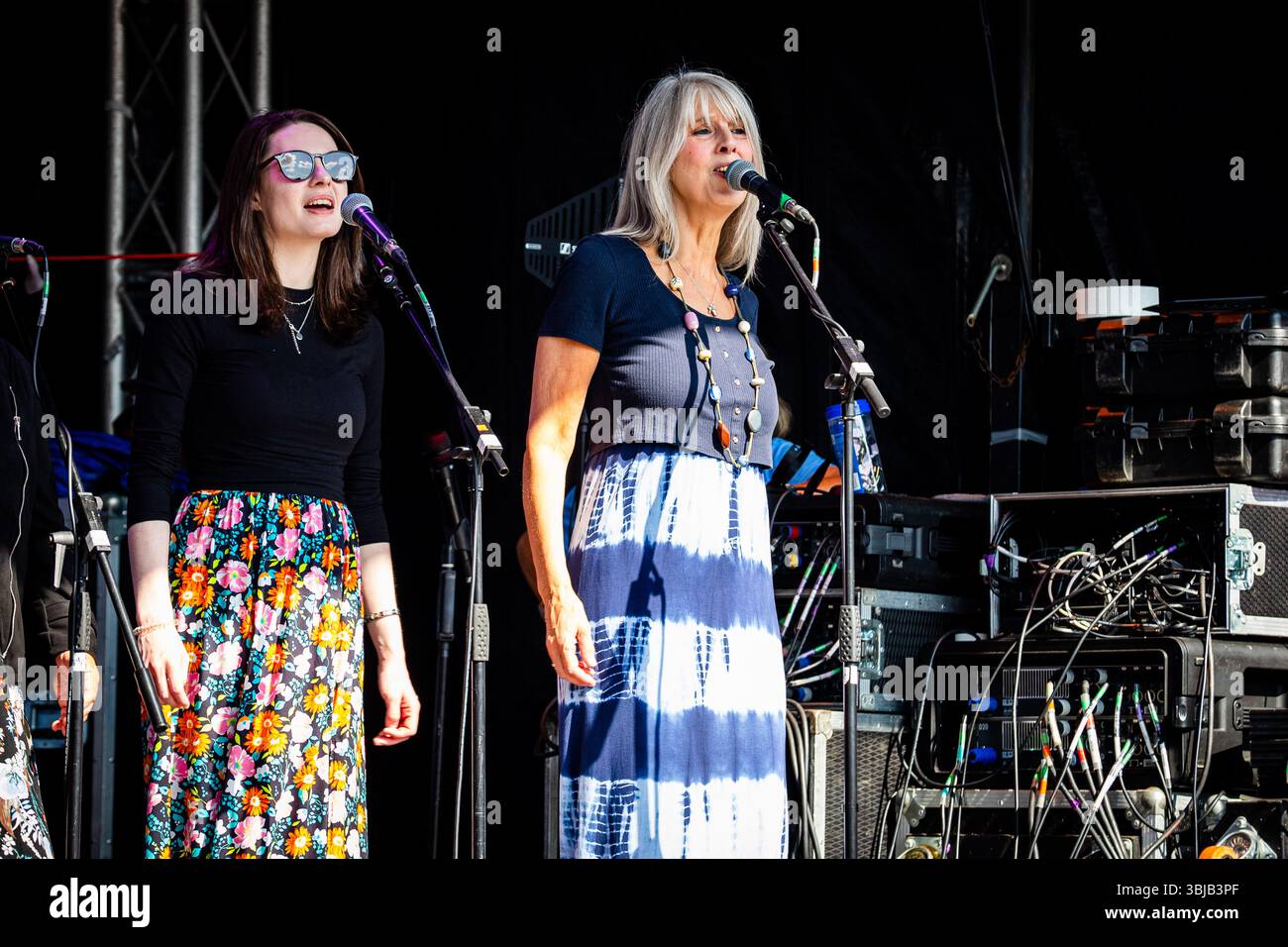 Falmouth, UK. 14th June 2025. Spectators watch performances on stage at ...
