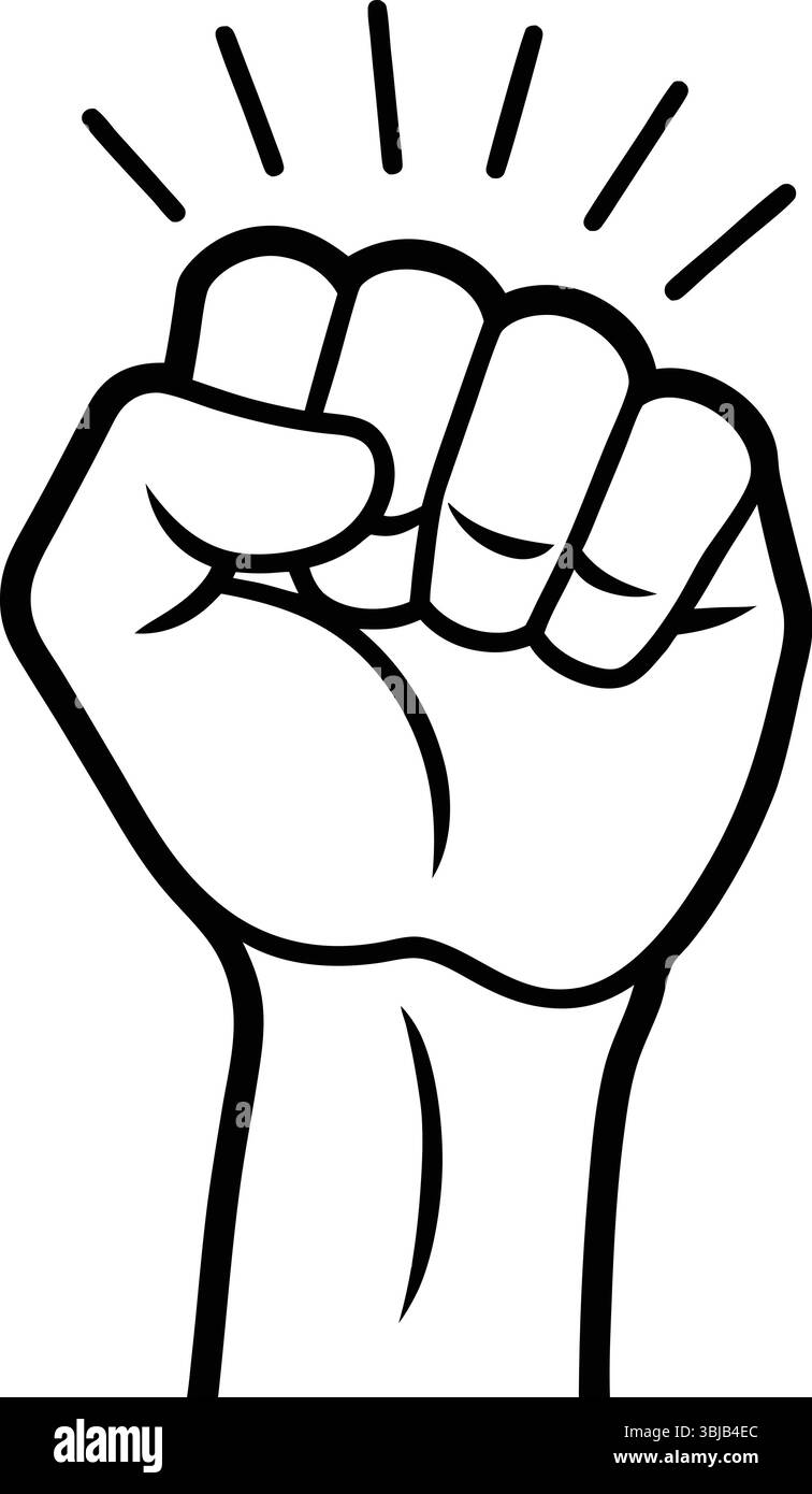 Raised fist art design Stock Vector Images - Alamy