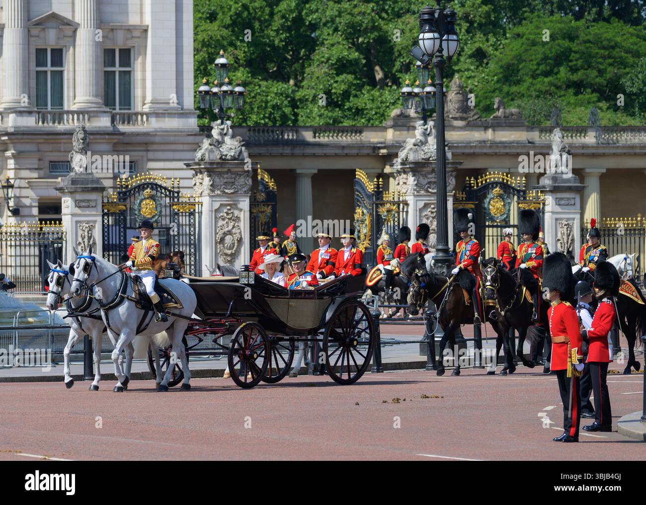 14 Jun 2025, London UK. The Royals leave Buckingham Palace and travel ...