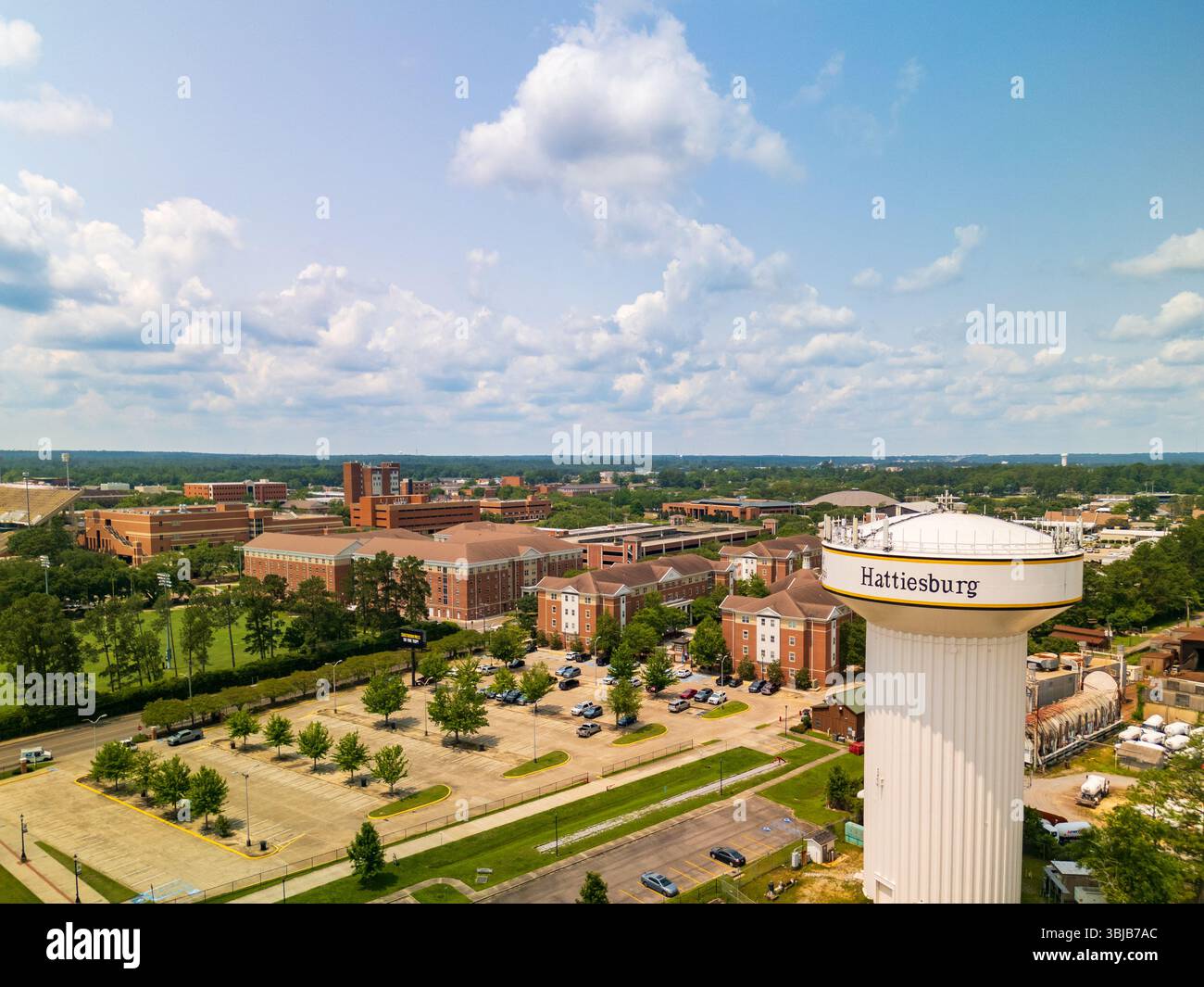 Hattiesburg, MS - June 2, 2025: Aerial View of the University of ...