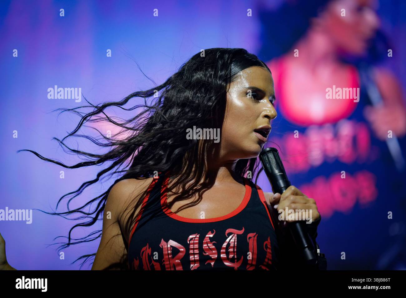 Singer Nathy Peluso during a concert at the Sónar 2025 festival, at the ...