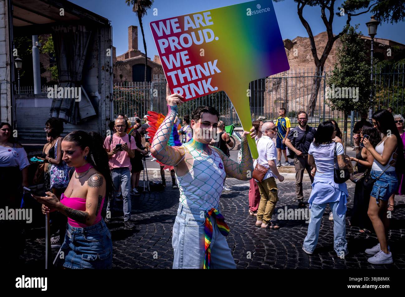Rome Pride Parade 2025 ROME, ITALY - JUNE 14: People take part the 31st ...