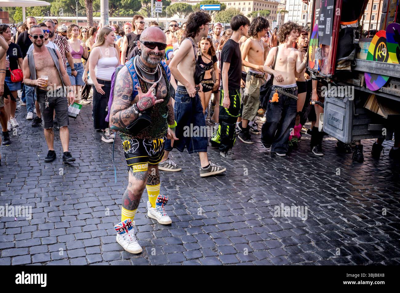 Rome Pride Parade 2025 ROME, ITALY - JUNE 14: People take part the 31st ...