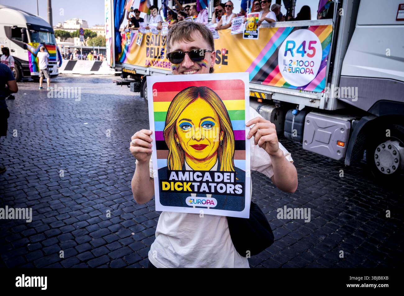 Rome Pride Parade 2025 ROME, ITALY - JUNE 14: People take part the 31st ...